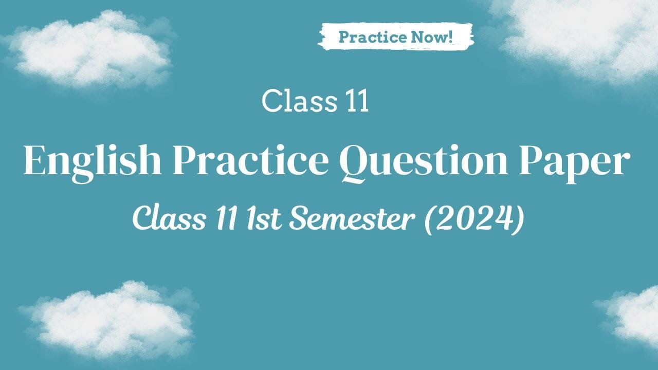 English Sample Question Exam Papers